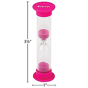 Teacher Created Resources TCR20696 4 Minute Small Sand Timers (Pack of 4)