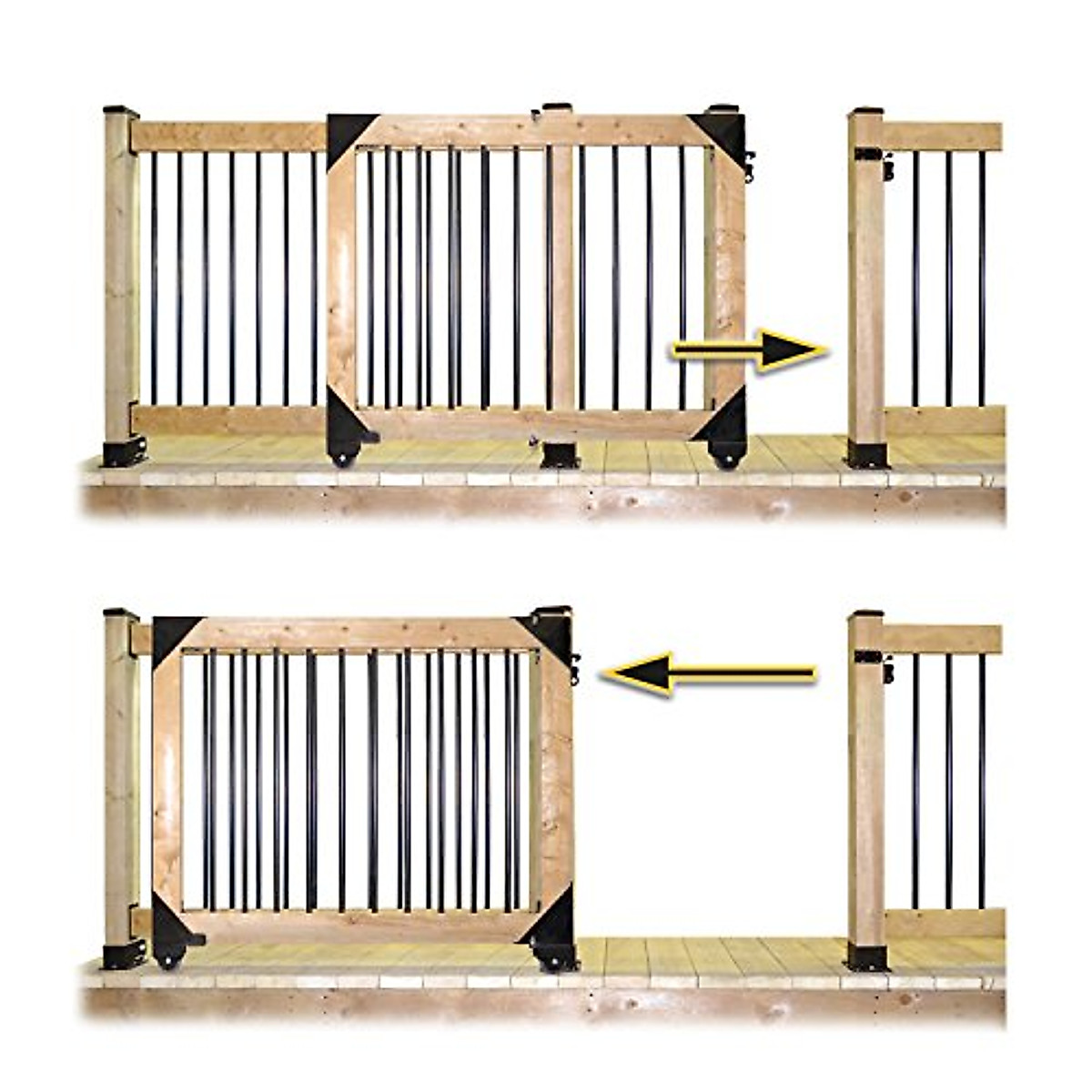 Pylex 11052 Sliding Gate Kit, Black