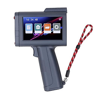 Marhynchus Portable Handheld Inkjet Printer 4.3in Color HD LED Touchscreen 600dpi 12.7mm Kit with Cartridge for Text 2D Code Bar Code (US Plug 100-240V)