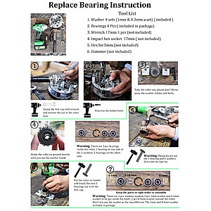 ACTINTOOL 6 inch Coating Removing Anti Slip Concrete Stone Texturing bush hammer tool for angle grinder, Concrete Patch Repair Prepare Bushing Hammer (Arbor: 5/8"-11 Threaded)