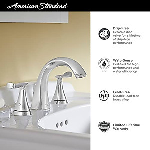 American Standard 7413801.002 Chatfield 8-Inch Widespread 2-Handle Bathroom Faucet 1.2 gpm, Polished Chrome