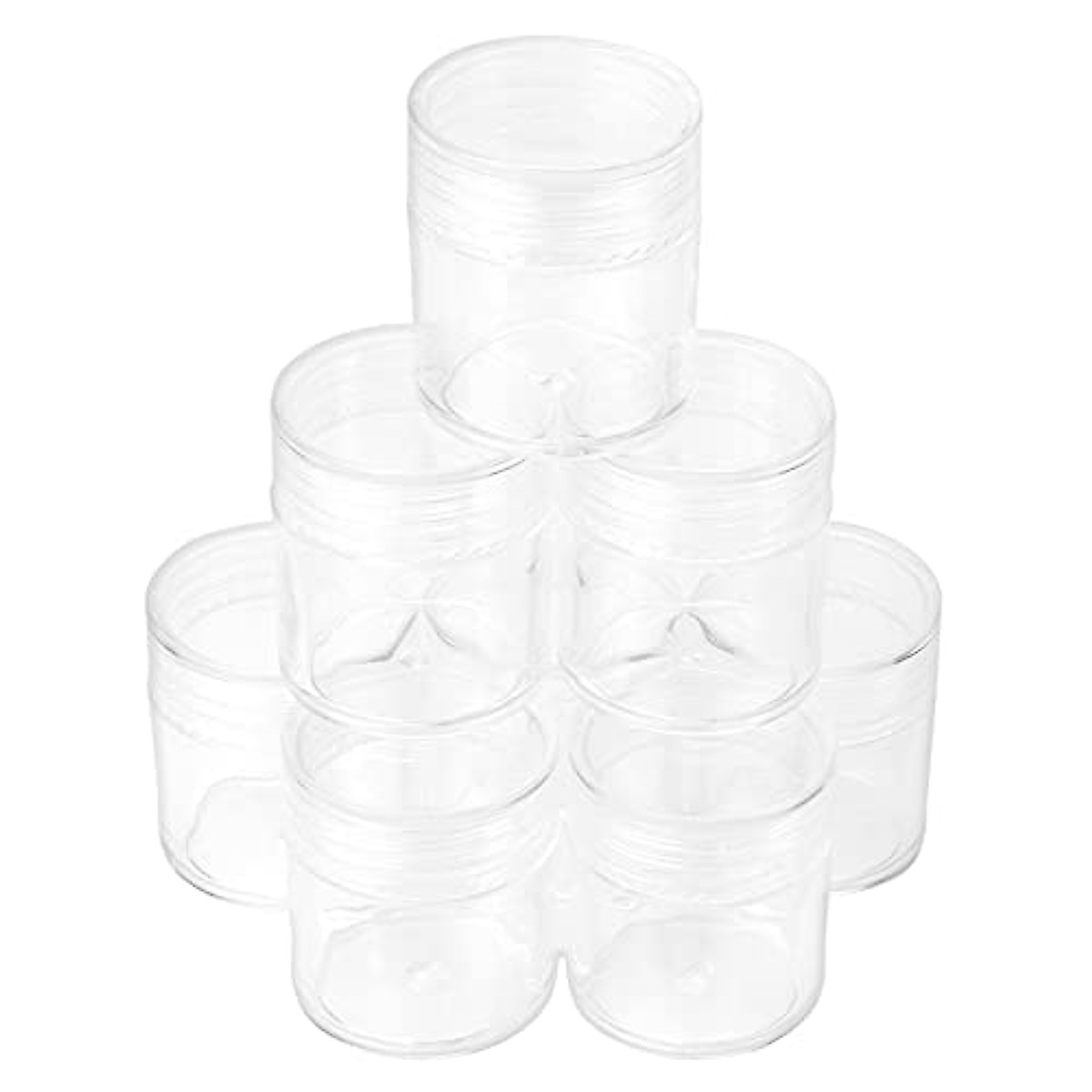 ZEONHEI 4 Pack 30 Jars Embroidery Diamond Painting Storage Containers, Clear Rhinestone Storage Containers with Lids and Stickers, Bead Storage Containers Glitter Organizers for Diamond Art Supplies