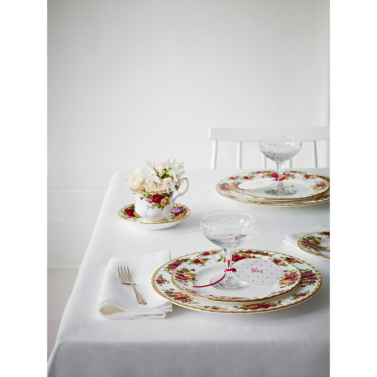 Royal Albert Old Country Roses Set of 4 Salad Plates, 8", Multi