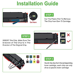 SINOPRINT Compatible Toner Cartridge Replacement for HP 206A W2110A 206X W2110X and for HP Color Pro MFP M283FDW M255DW M283CDW M283 M255 Printer Ink (Black Cyan Yellow Magenta, 4-Pack)