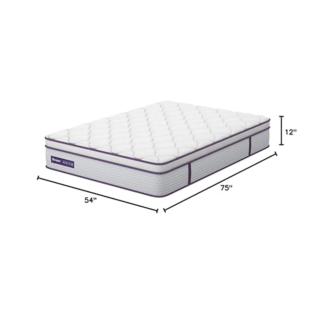 Sersper Full Size Mattress - 12 Inch Hybrid Mattress with Memory Foam & Heavier Coils - Ergonomic Design for Pressure Relief - Medium Firm Feel - CertiPUR-US Certified