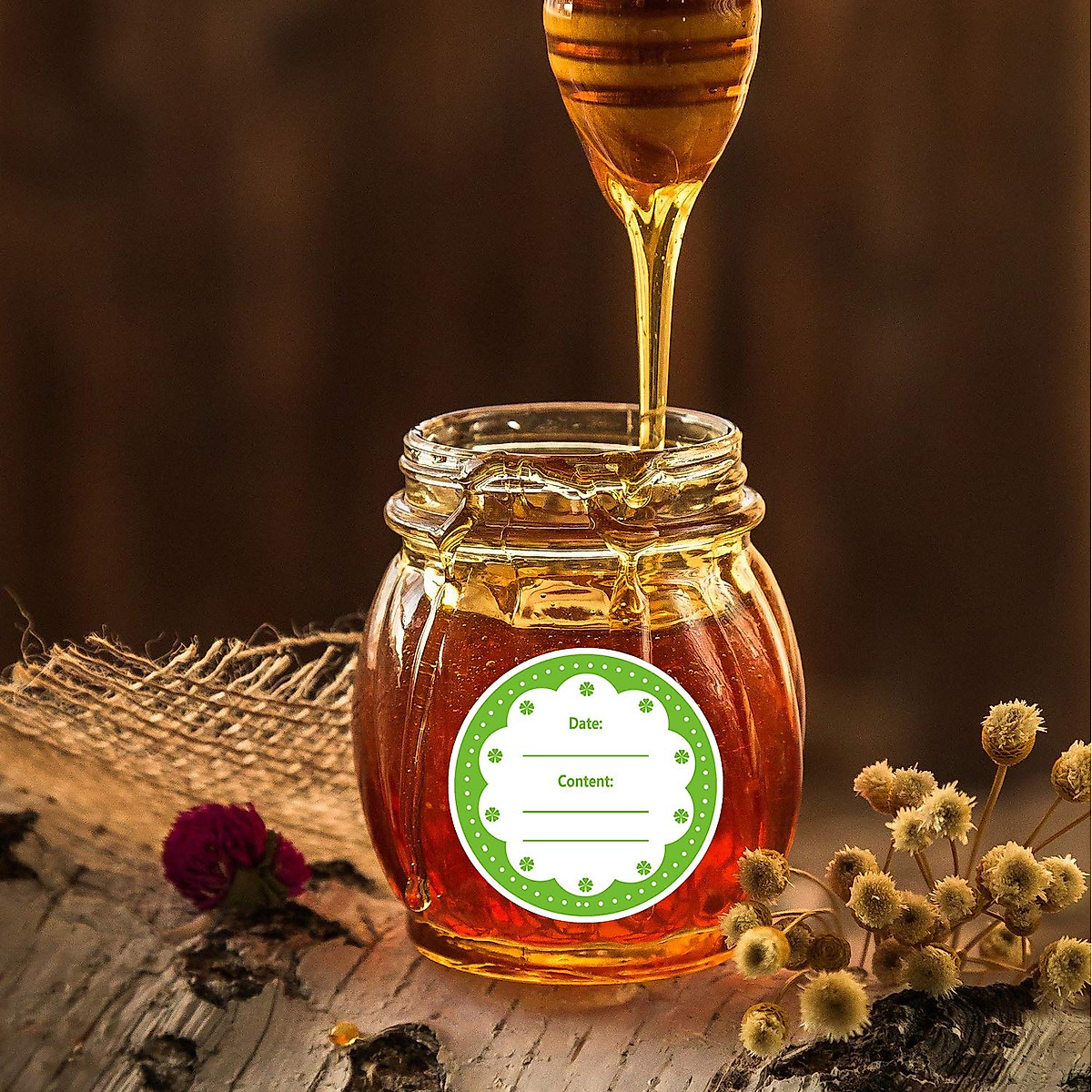 Canning Labels for Jars to Write On,Christmas Homemade with Love Stickers Food Storage Tags Container Christmas Decoration for Mason Jar,Bakery,Crafts,Organizing,2 Inch Stickers 500 Pcs Per Roll