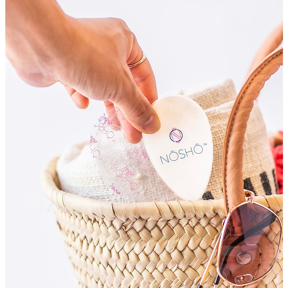 NŌSHŌ Quickie- 3 Pack- Camel Toe Concealer Reusable Invisible Adhesive Silicone for Women Leggings Swimwear Activewear,White,Small