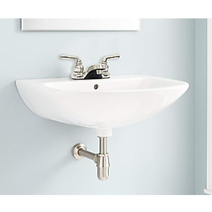 Empire Faucets RV Lavatory Faucet - 4 Inch Nickel Bathroom Faucet for RV Sink, Water Saving Aerator and Teapot Handles