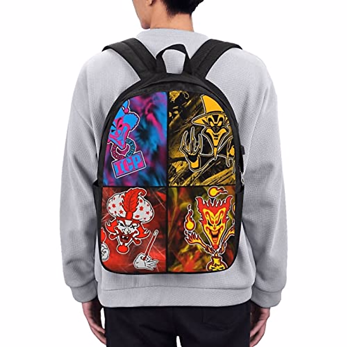 HatChetMan ICP 17 in Backpack USB Charger Bookbag Laptop Bag Bookbag Unisex Classic Fashion Backpack