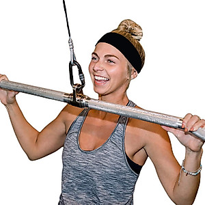 Cooling Headbands for Women & Men | Moisture Wicking Sweatband & Sports Headband | Stay Cool during Workouts Cycling Cardio Running Yoga | Headband for under Helmets & Hats | CoolCore Tech (Black)