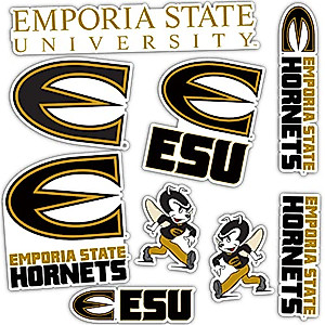 Emporia State University Sticker Hornets ESU Stickers Vinyl Decals Laptop Water Bottle Car Scrapbook T2 (Type 2)