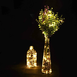 18 Pack Fairy Lights Battery Operated 6.6ft 20 Led Mini String Lights Silver Wire Starry Lights for DIY Wedding Party Festival Halloween Christmas (18 Pack, Warm White)