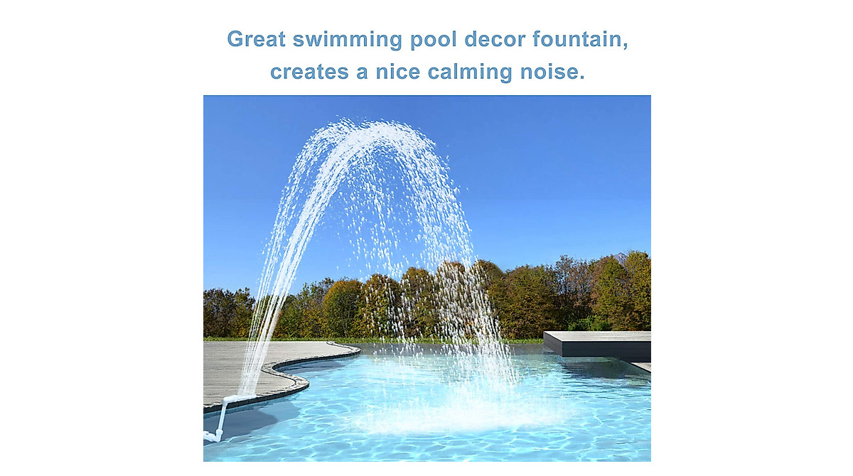 Pool Waterfall Spray Fountain - Easy Installation & Adjustable Water ...