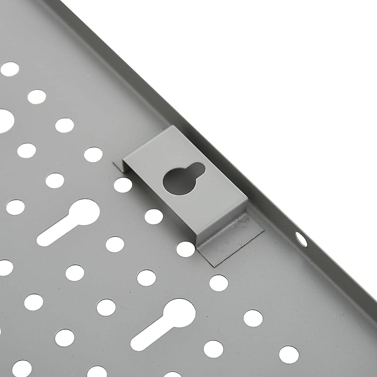 vidaXL Solid Steel Wall-mounted Peg Boards Set of 3 - Durable Workshop and Garage Tool Organizer with Perforated Panel Design, 47.2"x22.8"