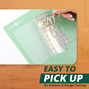 HTVRONT Transfer Tape for Vinyl -12" x 16 FT w/Red Alignment Grid Transfer Paper, Medium Tack Vinyl Transfer Tape for Permanent Vinyl for Cricut Signs Stickers Decals Walls Doors & Windows