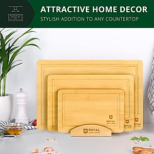 ROYAL CRAFT WOOD Cutting Board Organizer - Cutting Board Stand and Holder for Countertop Space Optimization, Cutting Board Rack that Holds up to 3 Cutting Boards to 0.6 Inches Thick