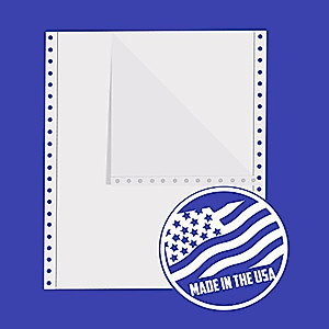 Alliance Continuous Computer Paper, 9.5 x 11, Blank Clean Perforated Edge 1-Part, 92 Bright, 20 lb, Made In The USA… (2,400 Sheets)