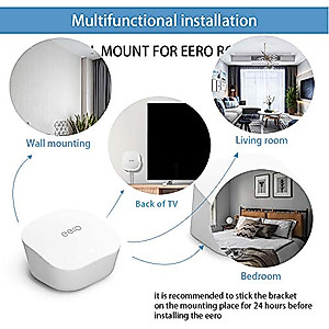 OkeMeeo Adhesive Wall Mount for eero Mesh WiFi No Drilling No Tool Required(1 Pack)