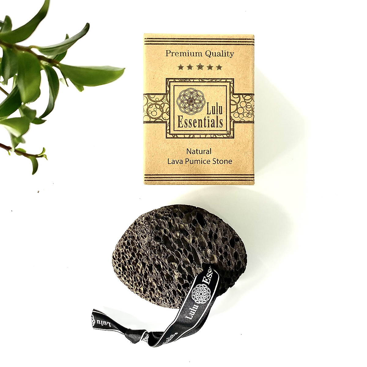 Lulu Essentials Natural Pumice Stone for Feet - Earth Lava Foot Pumice for Dry Callused Skin - Exfoliating Pedicure Tool