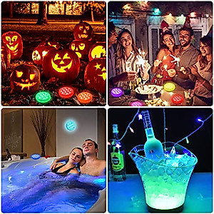 TEPENAR Rechargeable Submersible Pool Lights - 3.7" Waterproof Underwater Lights USB-C Charging Battery Operated Remote Controlled 16 Color Changing Hot Tub Lights with Magnet for Pool Pond 1 Pack