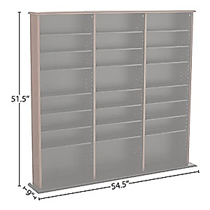 Prepac Triple Width Wall Storage, Cherry and Black