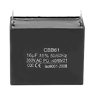 CBB61 Capacitor，350VAC 16uF Motor Running Starting Capacitor Generator，50/60Hz Start Capacitor Run Capacitor，for Brushless Gas & Generators