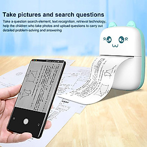 KASCLINO Mini Portable Bluetooth Thermal Printer, Wireless Pocket Label Printer Receipt Printer, for Printing Mobile Phone Pictures/Photos/Receipts/Notes/Lists/Label/Memo/QR Codes(Blue Printer)