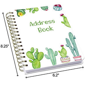 Address Book with Alphabetical Tabs Internet Phone Contact Password Notebook Keeper 8.25 X 6.2 inch 120 Pages