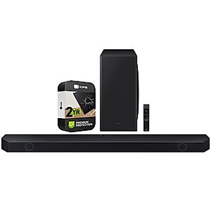 SAMSUNG HW-Q800C/ZA Q-Series 5.1.2 ch. Wireless Dolby Atmos Soundbar with Q-Symphony (Renewed) Bundle with 2 YR CPS Enhanced Protection Pack