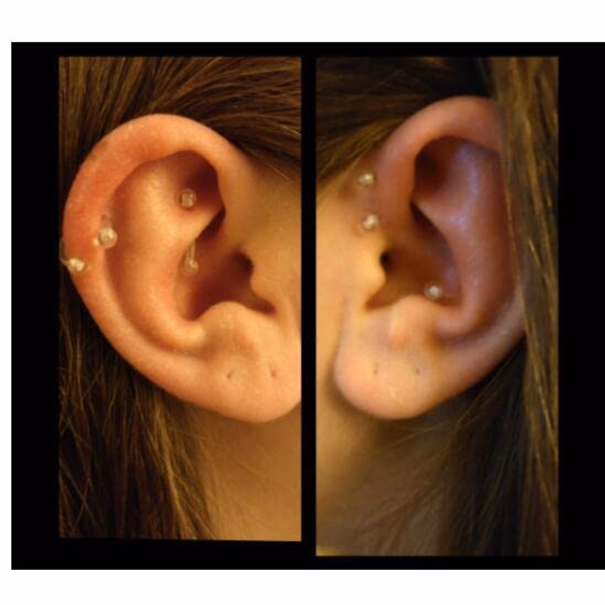 D.Bella 16G Clear Septum Rings Horseshoe Flexible Acrylic Cartilage Tragus Helix Daith Rook Conch Snug Earring Hoop Bioflex Nose Lip Eyebrow Rings Retainer for Work Surgery