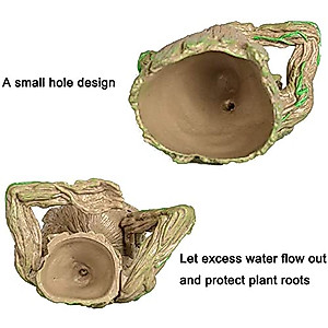 Nuokexin Baby Groot Flower Pot, Treeman Heart-Shaped Groot Succulent Planter Cute Green Plants Flower Pot with Hole Pen Holder Best Christmas Gifts