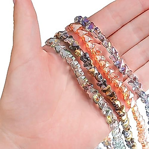 Rired 27 Butterfly Beads Charms for Jewelry Making, 200pcs 8mm(0.32") Small Glass Beads for Crafts, Colorful Cute Spacer Pony Beads for Bracelet Charms, Necklace, Earring, Head Jewelry…