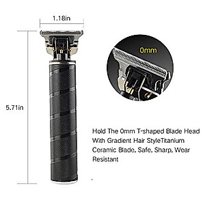 Professional Electric Pro Li Outliner Hair Clippers for Men, Cordless Rechargeable Zero Gapped Cutting t Outliner, Baldhead Beard Pro Trimmer with 4 Guide Combs