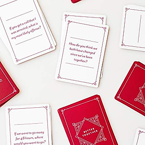 BETTER TOGETHER Couples Games Questions Card - Date Night 100 Fun Romantic Relationship Conversation Cards for Couple Game Gift - Adults were Really in Love Edition Activities Tonight Card Deck