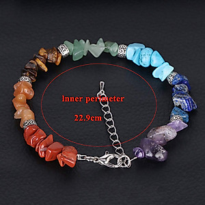 Babasee 7 Chakras Bracelet Irregular Reiki Healing Balance Beads Bracelets for Women