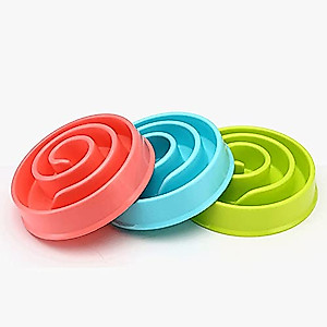 FUUIE Bowls for Food and Water Pet Dog Feeding Food Bowls Puppy Slow Down Eating Feeder Dish Bowl Prevent Obesity Pet Dogs Supplies (Color : Blue)