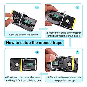 Mouse Trap Mice Trap That Work Human Power Mouse Killer Mouse Catcher Quick Effective Sanitary 12 Pack