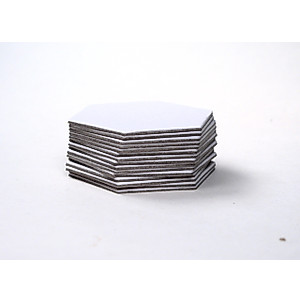 Value Pack of 15 - Blank 2" Hexagon Hex Board Game Chits Tiles Counters Markers DIY D&D