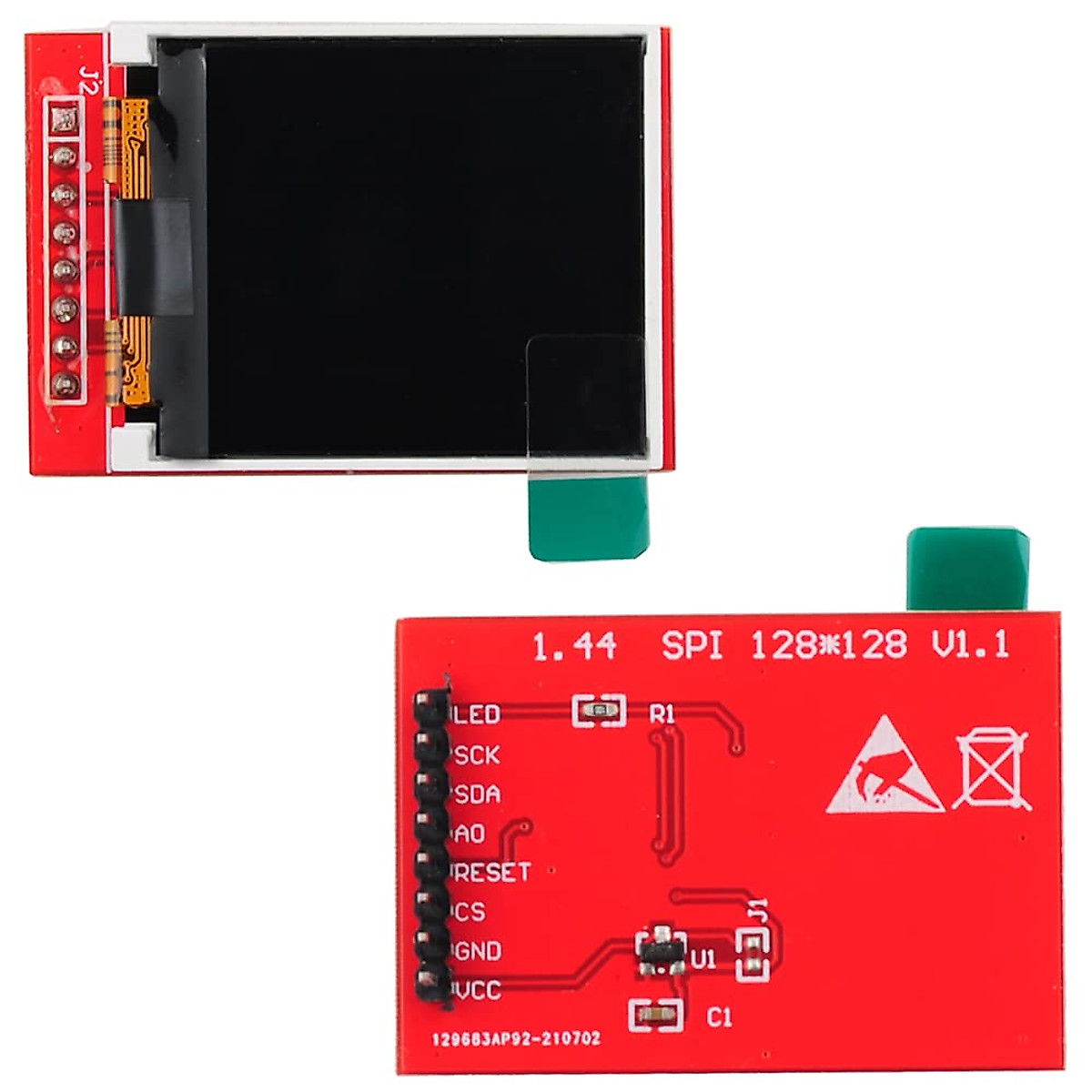 DIYmalls 1.44" TFT LCD Display Screen Module 3.3V RGB 65K 128x128 4-Wire SPI ST7735S for Arduino U NO Mega-2560