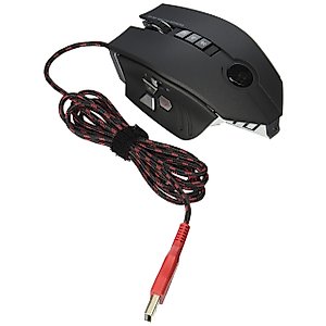 ZL50 Sniper Edition Laser Wired Gaming Mouse - 11 Programmable Buttons - Light Strike Optical Switches and Wheel - X'Glide Mouse Feet - Adjustable 8200 CPI/DPI - Wired USB Black