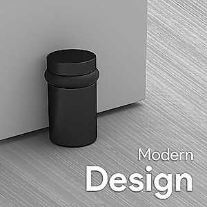 MEGA HANDLES Floor Door Stopper - Black Door Stopper Quickly Installed Wall Protector, Wall Protectors from Door Knobs, Door Stop Floor Mount with mounting Hardware Included - Matte Black - 2 Inch