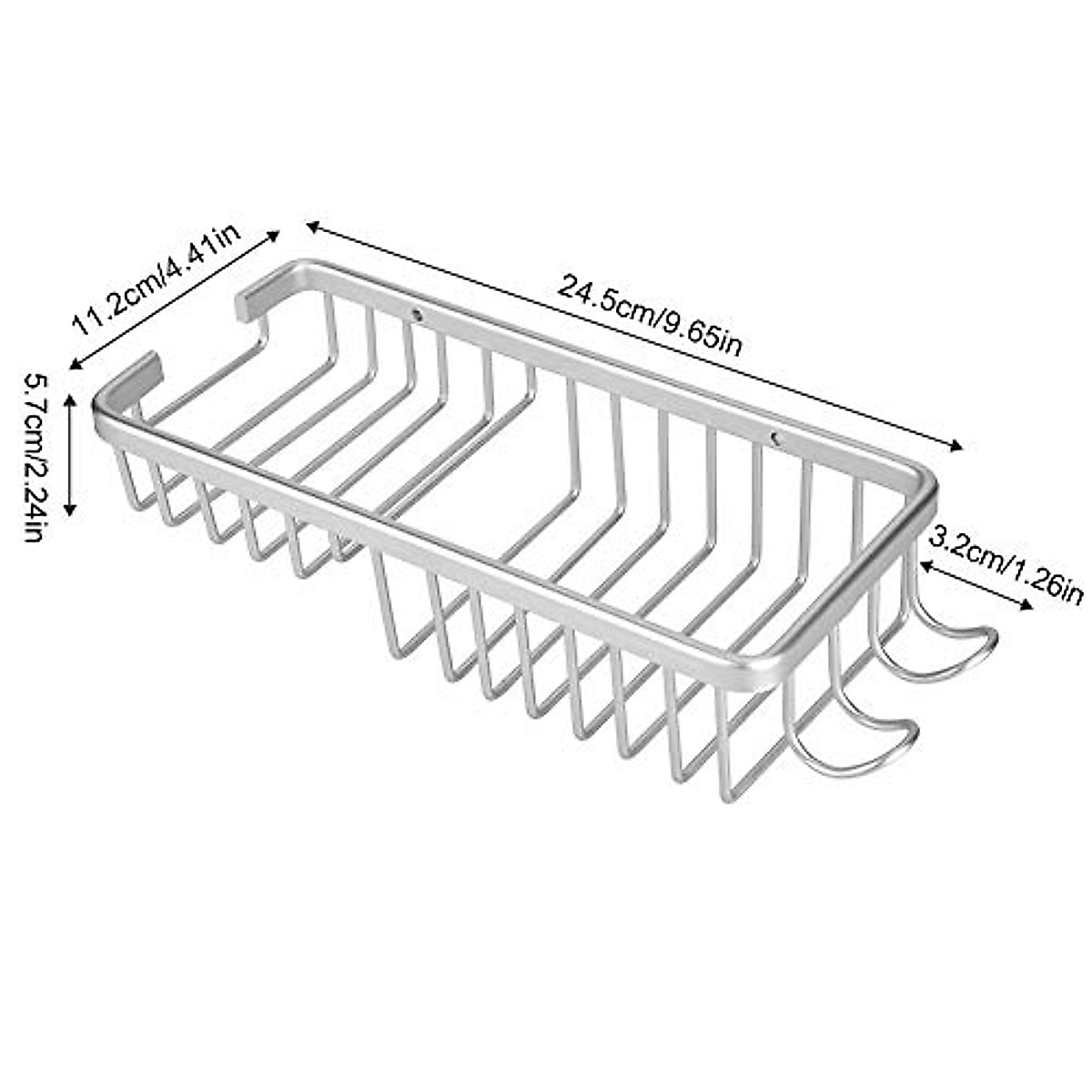 Mumusuki Aluminum Alloy Wall Mounted Storage Shelf Rack Bathroom Shower Organizer Soap Caddy for Bathroom,Toilet Storage