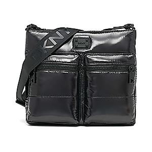 DKNY womens Dkny Avia Crossbody, Black/Black, One Size US