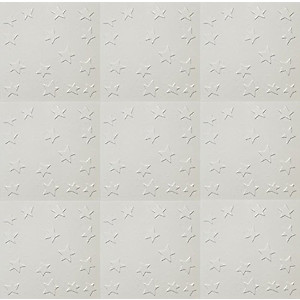 Euro-Deco Ceilings, Inc. Decorative Styrofoam Glue Up Ceiling Tile R66W 20 x 20 Tin Look White