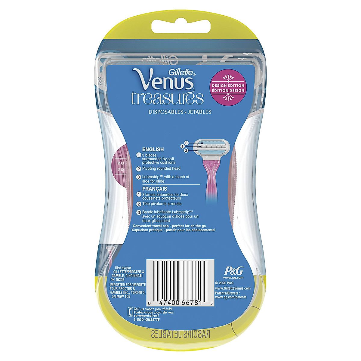 Gillette Venus Treasures Disposable Women's Razors, 6 Count