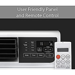 LG 9,500 BTU Dual Inverter Smart Window Air Conditioner, Cools 450 Sq. Ft., Ultra Quiet Operation, Up to 15% More Energy Savings, ENERGY STAR®, works with LG ThinQ, Amazon Alexa and Hey Google, 115V