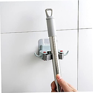 WATIIFUFU 2pcs Mop Rack Punch- Cleaning Tools Organizer Storage+Shelves Laundry Closet Organization Storage Stand Practical Broom Storage Rack Laundry Room Organizing Storage Shelfs