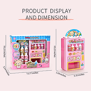 Woleigiao Interactive Drink Vending Machine Toy Pretend Electronic Drink Machines Early Developmental Toy Develop of Life with Music and Light for Boys & Girl