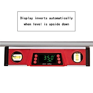 10-Inch Digital Torpedo Level and Protractor | Neodymium Magnets | Bright LED Display | V-GROOVE MAGNETIC BASE | IP54 Dust/Water Resistant smart level with Carrying Bag