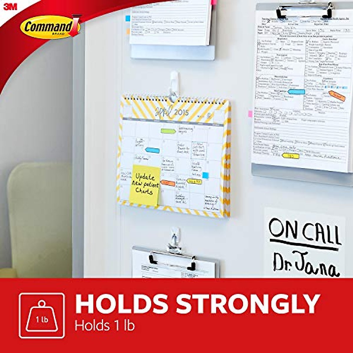 Command Small Utility Hooks, Damage Free Hanging Wall Hooks with Adhesive Strips, No Tools Wall Hooks for Hanging Organizational Items in Living Spaces, 24 White Hooks and 28 Command Strips